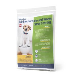 dog parasite worm mail-in stool test kit and laboratory services for detecting harmful internal parasites and worms in dogs and evaluating your dog's worming/deworming programs.