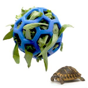 tirifer tortoise feeder ball, 5.5 inch, encourages foraging behaviors, keeps pets entertained