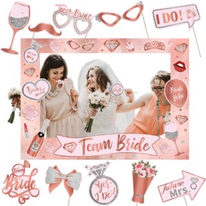 bridal shower decorations bride to be photo booth props rose gold team bride photo frame and wedding photo booth props bachelorette party ideas supplies for women