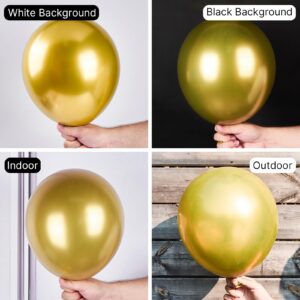 PartyWoo Metallic Gold Balloons, 50 pcs 12 Inch Gold Metallic Balloons, Gold Balloons for Balloon Garland or Balloon Arch as Party Decorations, Birthday Decorations, Baby Shower Decorations, Gold-G101