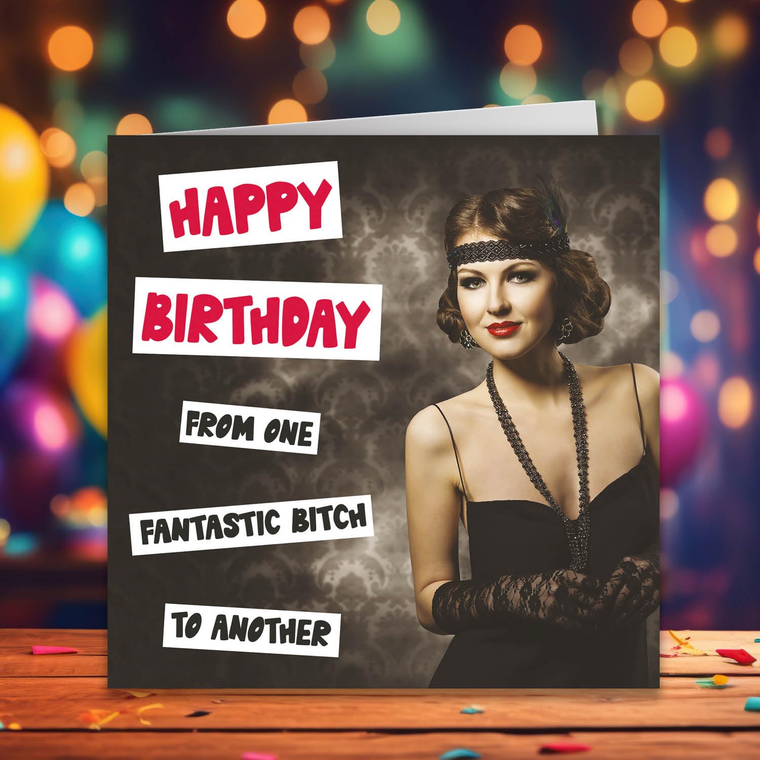 Cult Kitty - One Fantastic B*tch To Another - Rude Birthday Card for Her - Funny Birthday Cards for Women - Sister Birthday Card Adult - Birthday Card Friend Female - Happy Birthday Cards for Her