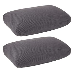 juvale 2 pack stretch outdoor cushion covers for patio furniture and sofas, reversible (medium, grey)