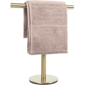 bathroom hand towel holder stand，t-shape hand towel holder stand sus304 stainless steel for bathroom，kitchen or vanity countertop