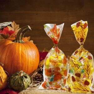 Fall Cellophane Bags 160 Pcs Fall Treat Bags Fall Goodie Bags Fall Candy Bagsfall Snack Bags Fall Treat Bags With Ties Autumn Treat Bags Fall Party Bags With Gold Twist Ties For Thanksgiving Fall