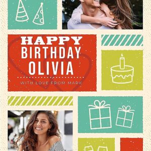 Color King Studio Personalized Birthday Card, Happy Birthday Card, Custom Greeting, Handmade Birthday Cards, Custom Photo Card