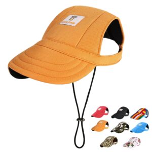 high paw dog hat dog sun hat dog baseball cap dog trucker hat dog hats for small medium large dogs with ear holes adjustable drawstring breathable waterproof design uv protection outdoor all season