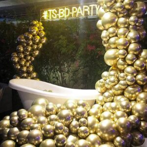 PartyWoo Metallic Gold Balloons, 50 pcs 12 Inch Gold Metallic Balloons, Gold Balloons for Balloon Garland or Balloon Arch as Party Decorations, Birthday Decorations, Baby Shower Decorations, Gold-G101