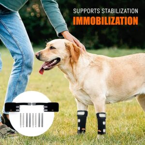 NeoAlly - 3-in-1 Dog Splint Front Leg Support, Front Leg Brace with Rigid and Spring Inserts, Dog Leg Sleeve for Pet Mobility, Stability, & Protection, With Reflective Straps, L-XL, 1 Pair