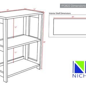 Regency Flip Flop Folding Bookcase, 34 in, Grey