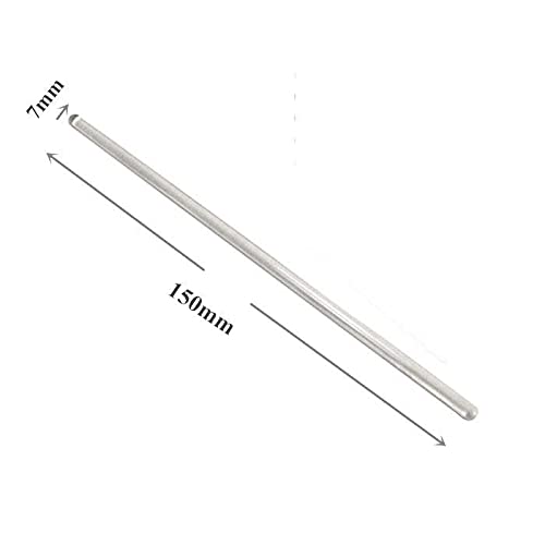 Pack of 12 Lab Glass Stirring Rod 6 inch (150mm) Long, 0.25" Diameter with Both Ends Round for Science, Lab, Kitchen, Science Education