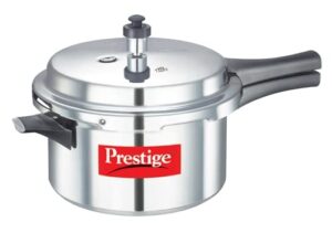 prestige popular aluminium pressure cooker silver 3 litres