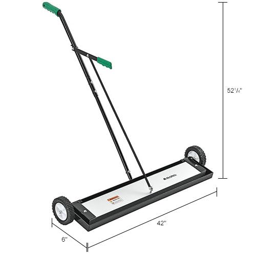 Global Industrial 42"W Heavy Duty Magnetic Sweeper With Release Lever