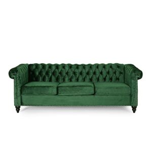 christopher knight home parkhurst sofas, emerald + dark brown