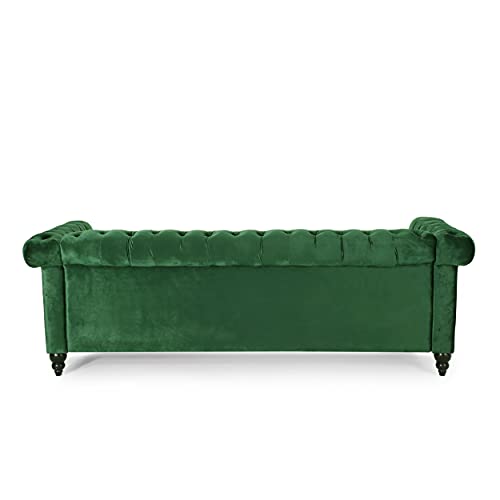 Christopher Knight Home Parkhurst Sofas, Emerald + Dark Brown