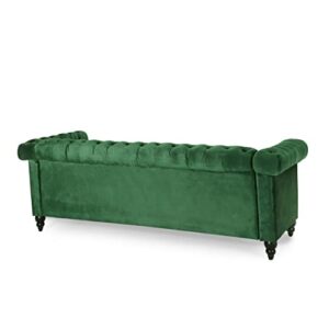 Christopher Knight Home Parkhurst Sofas, Emerald + Dark Brown