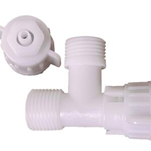 NuFlush Nylon Bidet T-Adapters 1/2 inch Female 1/2 inch Male, With 1/2 inch Pipe Thread Hose connection