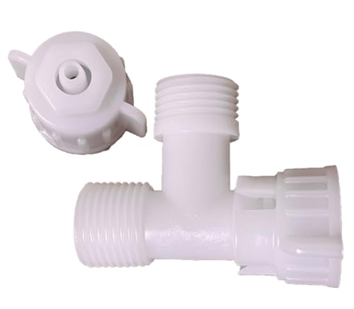 NuFlush Nylon Bidet T-Adapters 1/2 inch Female 1/2 inch Male, With 1/2 inch Pipe Thread Hose connection