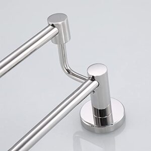 CL-ZZZ Stainless Steel Double Towel Rails, Polished Silver Finish Towel Bar 30cm-120cm, Wall Mounted Bath Towel Rod for Bathroom or Kitchen (Size : 35.4inch(90cm))