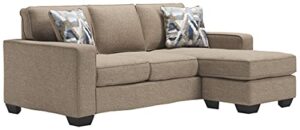 signature design by ashley greaves modern sectional sofa couch with convertible chaise lounge, gray