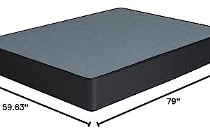 Signature Design by Ashley 10" Mattress Box Spring with Metal Foundation, Queen, Black