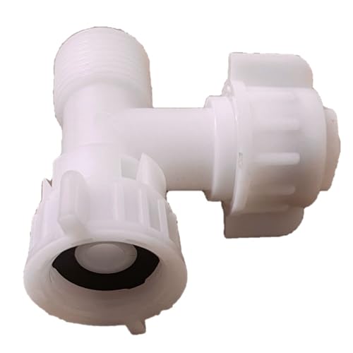 NuFlush Nylon Bidet T-Adapters 1/2 inch Female 1/2 inch Male, With 1/2 inch Pipe Thread Hose connection