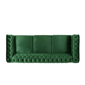 Christopher Knight Home Parkhurst Sofas, Emerald + Dark Brown