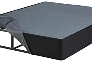 Signature Design by Ashley 10" Mattress Box Spring with Metal Foundation, Queen, Black