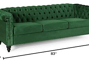 Christopher Knight Home Parkhurst Sofas, Emerald + Dark Brown