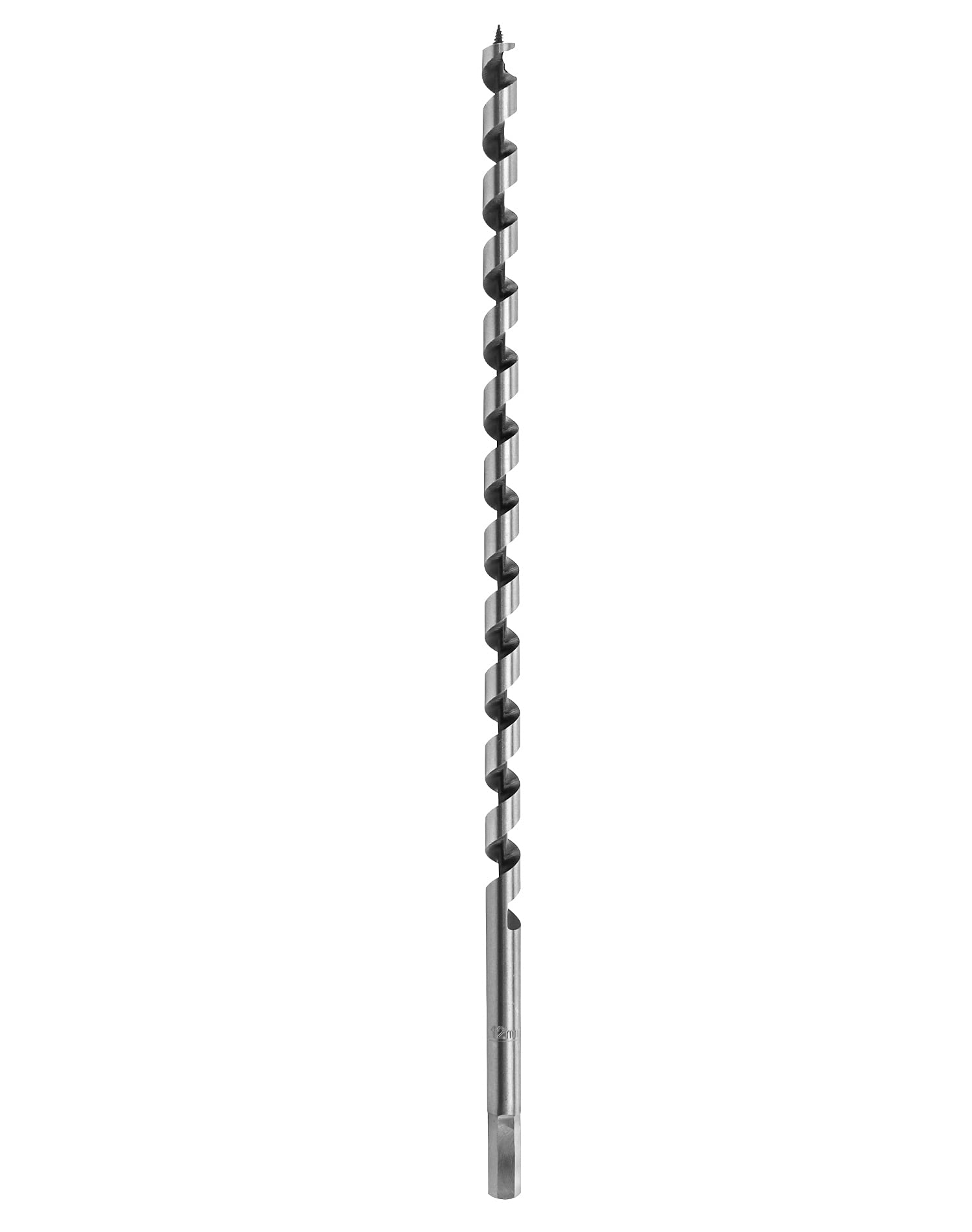 QWORK Auger Drill Bit for Wood, 1/2 Inch Diameter x 16 Inch Length, 3/8-Inch Hex Shank, Long Drill Bits