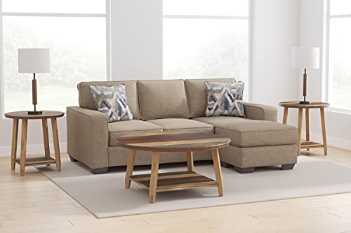 Signature Design by Ashley Greaves Modern Sectional Sofa Couch with Convertible Chaise Lounge, Gray