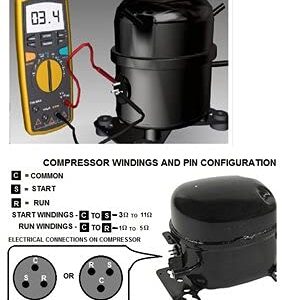 EQUIPMENT DOCTOR US CK910010004 fits Embraco Compressor Start Relay + Capacitor (Terminal 1/4", Gray)