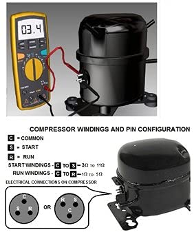 EQUIPMENT DOCTOR US CK910010004 fits Embraco Compressor Start Relay + Capacitor (Terminal 1/4", Gray)