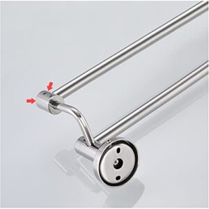 CL-ZZZ Stainless Steel Double Towel Rails, Polished Silver Finish Towel Bar 30cm-120cm, Wall Mounted Bath Towel Rod for Bathroom or Kitchen (Size : 35.4inch(90cm))