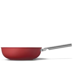 smeg cookware red 12-inch wok