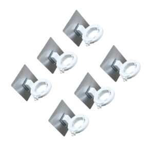 ukcoco 6pcs adjustable bottle hanger bottle holder for hand holder adjustable hitch sponge holder wall mounted shampoo holder dish rack white body wash plastic water bottle