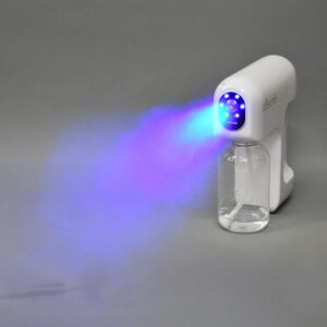 Portable Cordless Handheld Nano Mist Sprayer Fogger ULV Atomizer for Home, Office, School, or Garden (White)