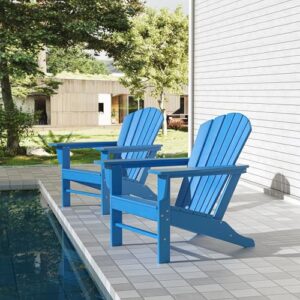 WestinTrends Dylan Outdoor Adirondack Chair (Set of 2) Pacific Blue