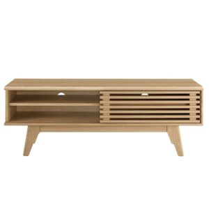 Modway Render Mid-Century Modern Low Profile 48 Inch TV Stand in Oak, 48"