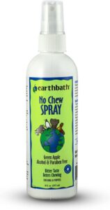 earthbath, no chew spray for dogs - a bitter apple spray for dogs to stop chewing, essential dog training & behavior aids, cruelty free, no bite spray for puppies - 8 oz (1 pack)