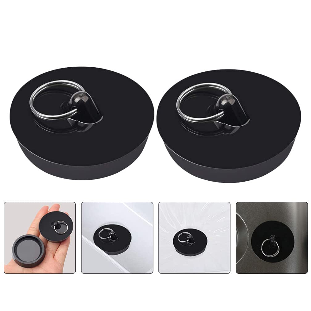 Cabilock 4pcs Rubber Sealing Cap Sink Accessories Stopper Kitchen Sink Plug Sink Sealing Plugs Drain Bath Plug Hotel Bathtub Tool Kitchen Accessories Underwater Sink Plugs