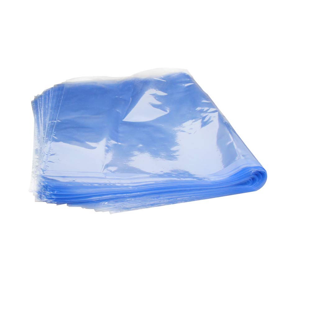 Bettomshin 200Pcs PVC Heat Shrink Wrap Bags,12.6 x 8.67Inch, L x W Shrinkable Wrapping Packaging Bags Light Blue for DIY Gifts Shoes Candle