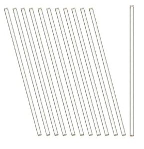 pack of 12 lab glass stirring rod 6 inch (150mm) long, 0.25" diameter with both ends round for science, lab, kitchen, science education