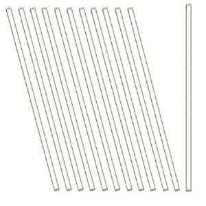 Pack of 12 Lab Glass Stirring Rod 6 inch (150mm) Long, 0.25" Diameter with Both Ends Round for Science, Lab, Kitchen, Science Education