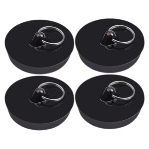 cabilock 4pcs rubber sealing cap sink accessories stopper kitchen sink plug sink sealing plugs drain bath plug hotel bathtub tool kitchen accessories underwater sink plugs