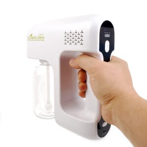 Portable Cordless Handheld Nano Mist Sprayer Fogger ULV Atomizer for Home, Office, School, or Garden (White)