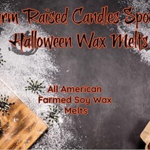 Halloween Fall Wax Melts 16 Ounces Made in America. Halloween Wax Warmer Melts - Farm Raised Candles - 5 Pack - 30 Cubes - Candy Corn, Trick or Treat Haunted Mansion Wax Melts