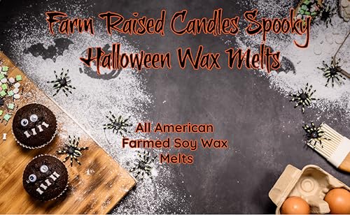 Halloween Fall Wax Melts 16 Ounces Made in America. Halloween Wax Warmer Melts - Farm Raised Candles - 5 Pack - 30 Cubes - Candy Corn, Trick or Treat Haunted Mansion Wax Melts