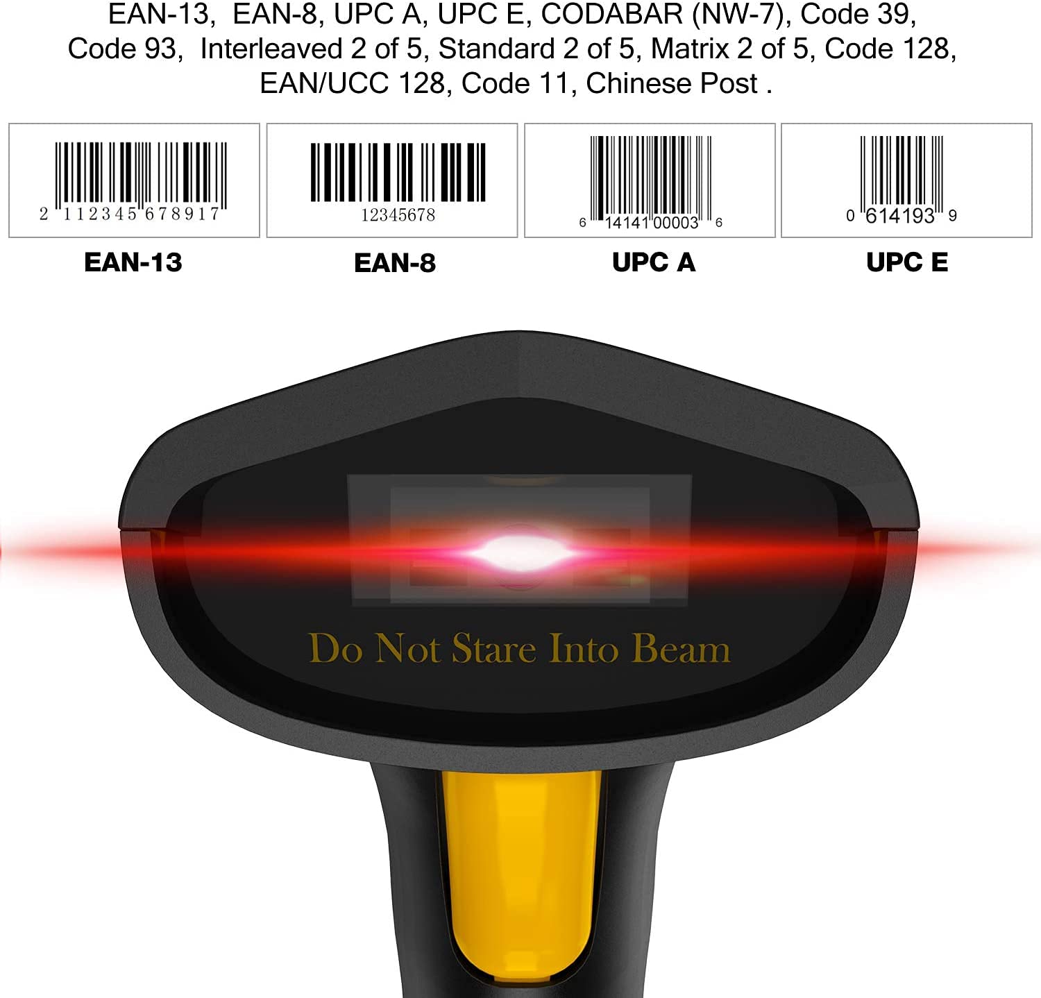 NetumScan Bluetooth Barcode Scanner with 20 inch Scanning Range, 3 in 1 Handheld Automatic Wireless 1D Laser Barcode Reader for Store, Warehouse POS, Computer, Tablet, iPhone, iPad, Android