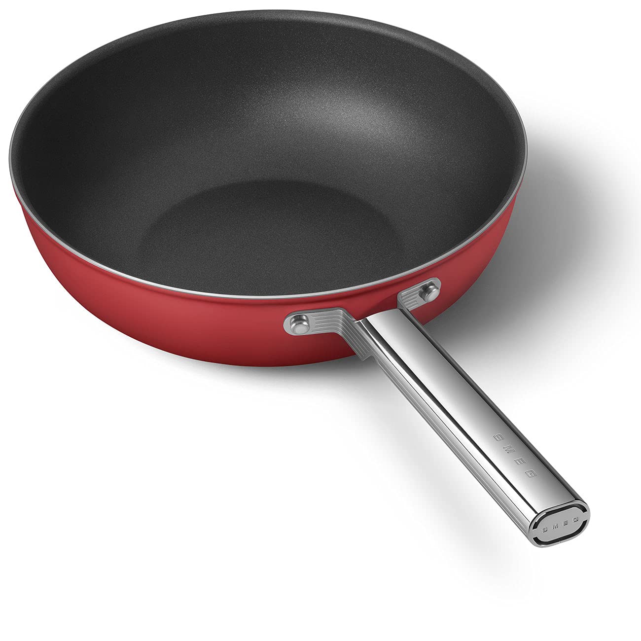 Smeg Cookware Red 12-Inch Wok