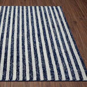 LUXE WEAVERS Daphnes Collection 2800 Navy 5x7 Moroccan Lines Area Rug